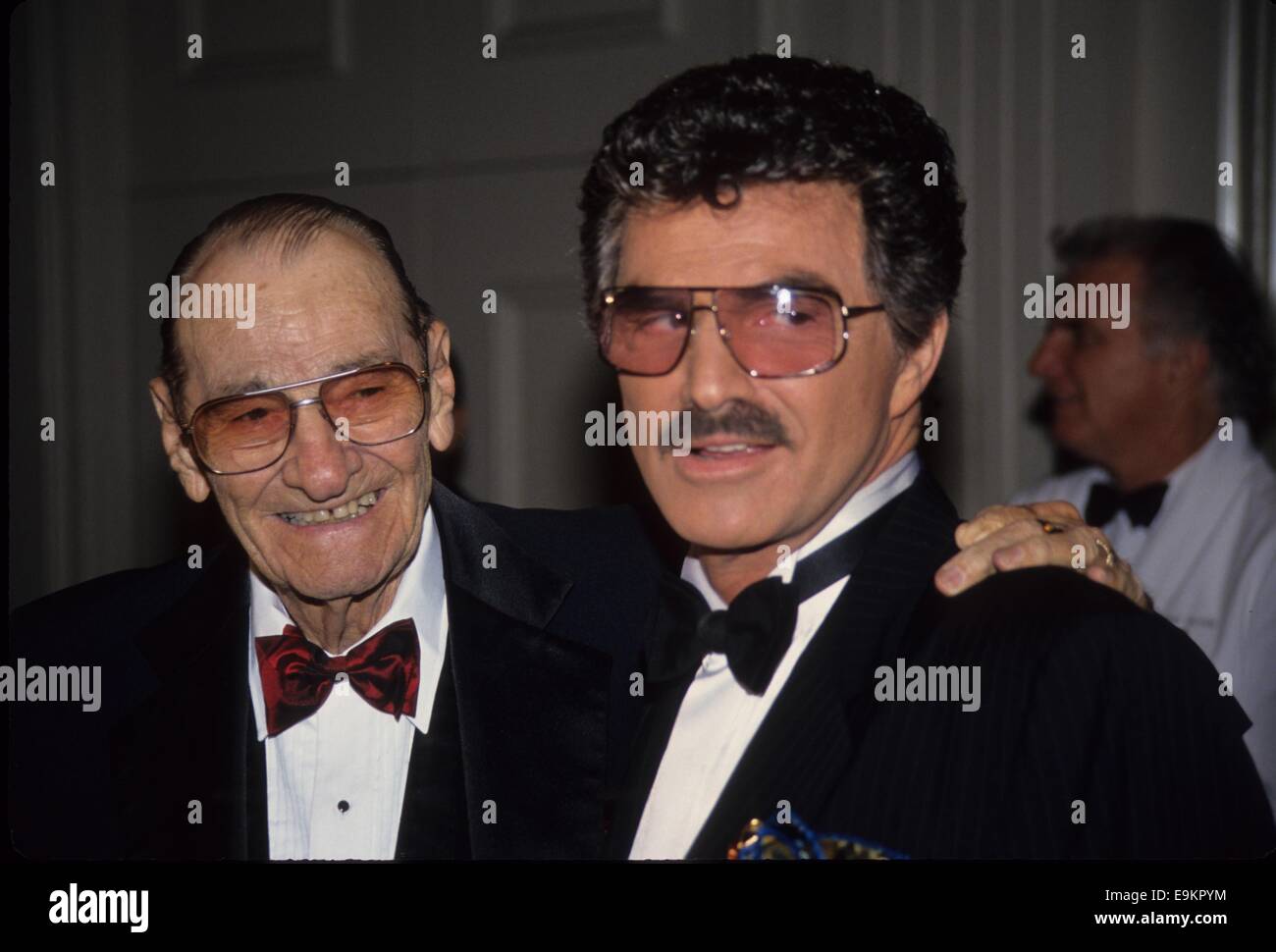 Burt reynolds 1993 with father burton hi-res stock photography and ...