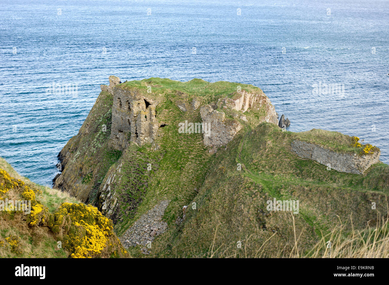 The ruins of Findlater Castle sits atop the cliffs overlooking the ...