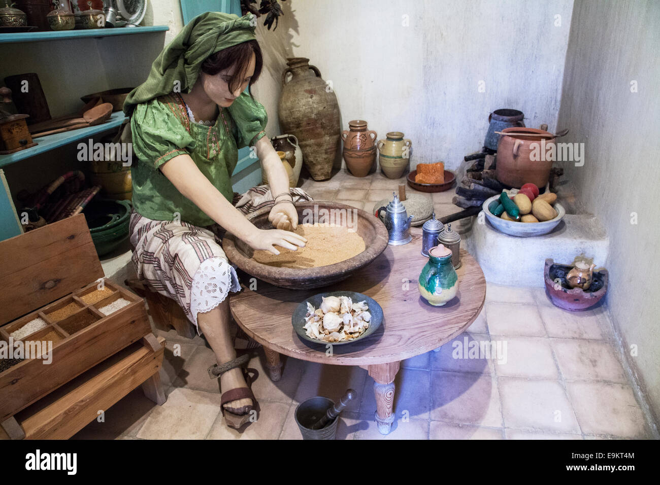 Tableau illustrating everyday life under the Ottomans at the Museum of ...