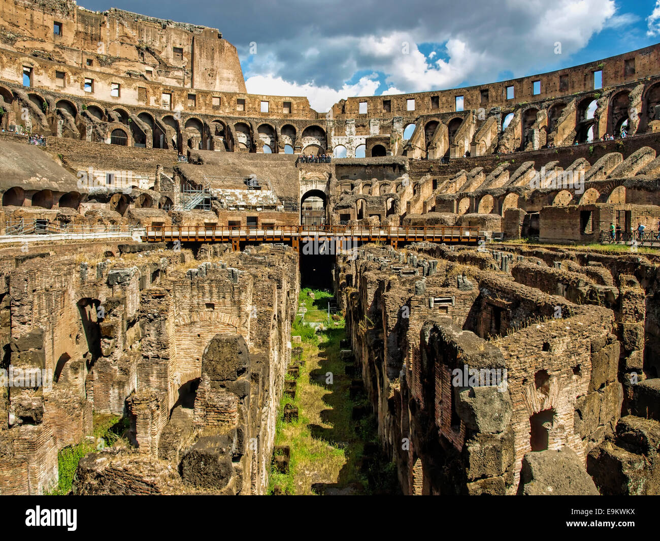 View inside ancient colosseum in hi-res stock photography and images ...