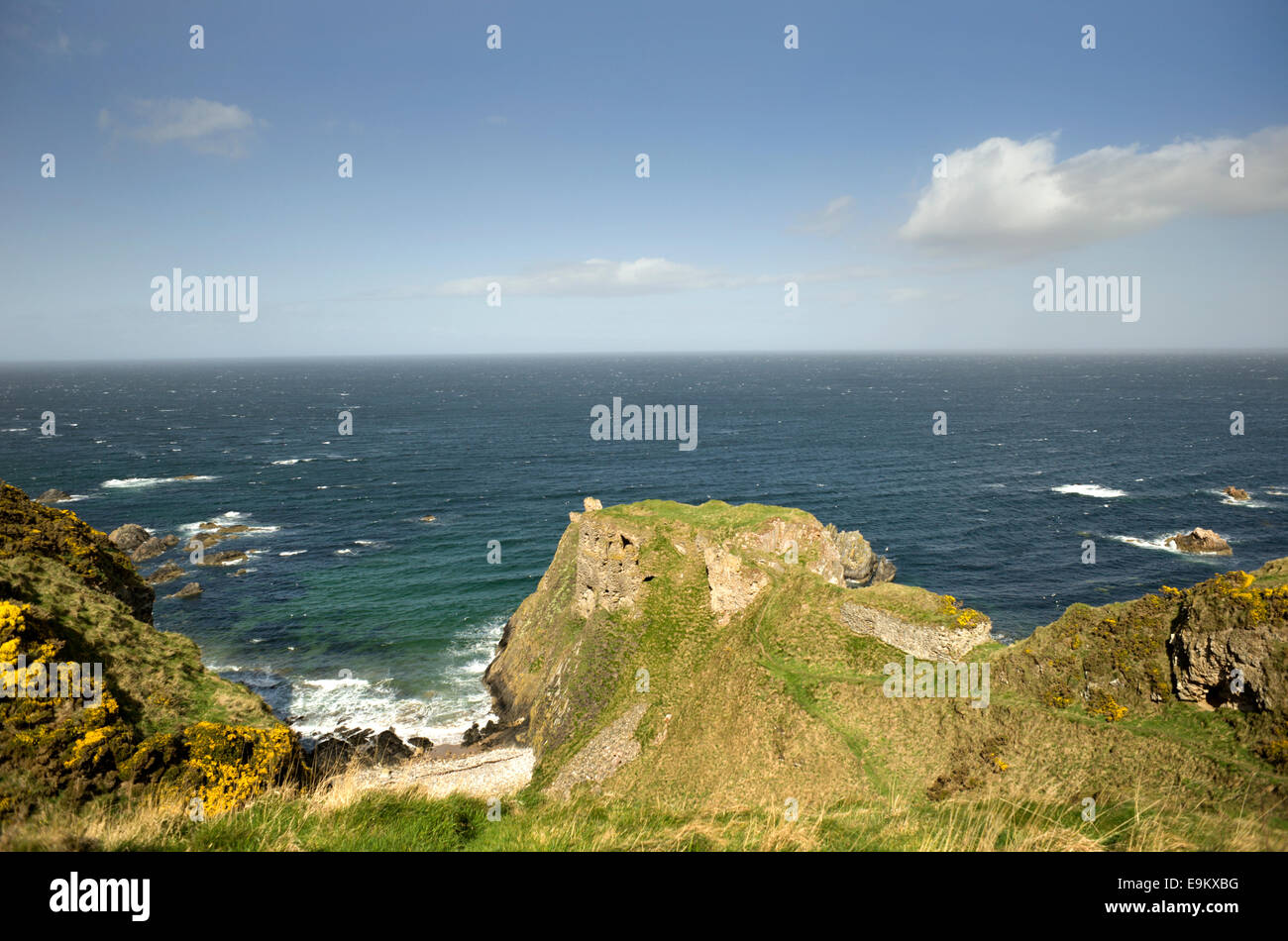 The ruins of Findlater Castle sits atop the cliffs overlooking the ...