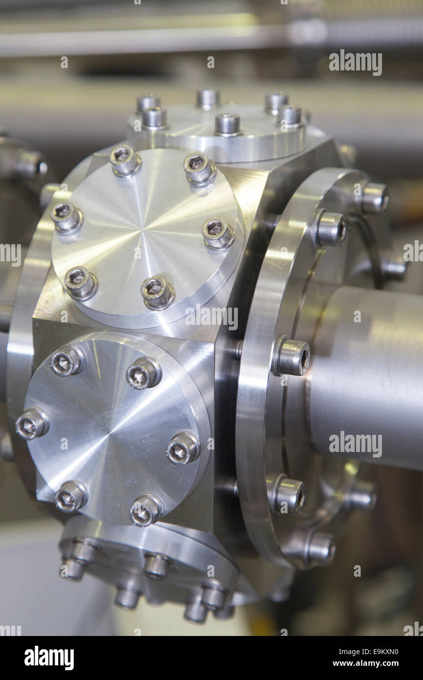 Details of equipment in nuclear lab, ION accelerator Stock Photo - Alamy