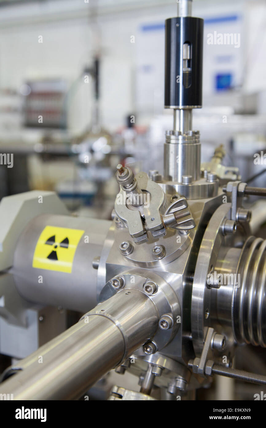 Details of equipment in nuclear lab, ION accelerator Stock Photo - Alamy