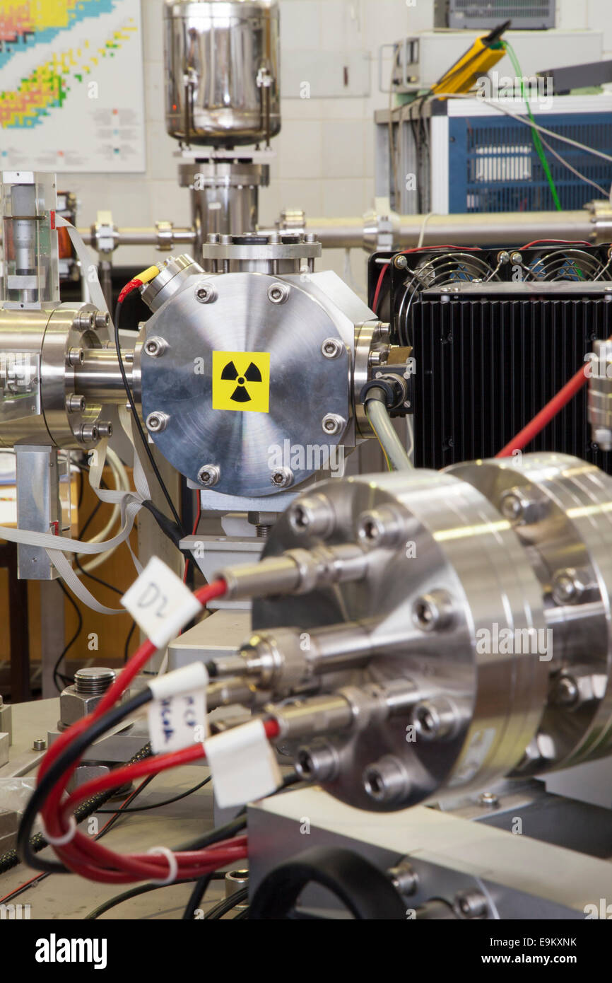 Details of equipment in nuclear lab, ION accelerator Stock Photo - Alamy