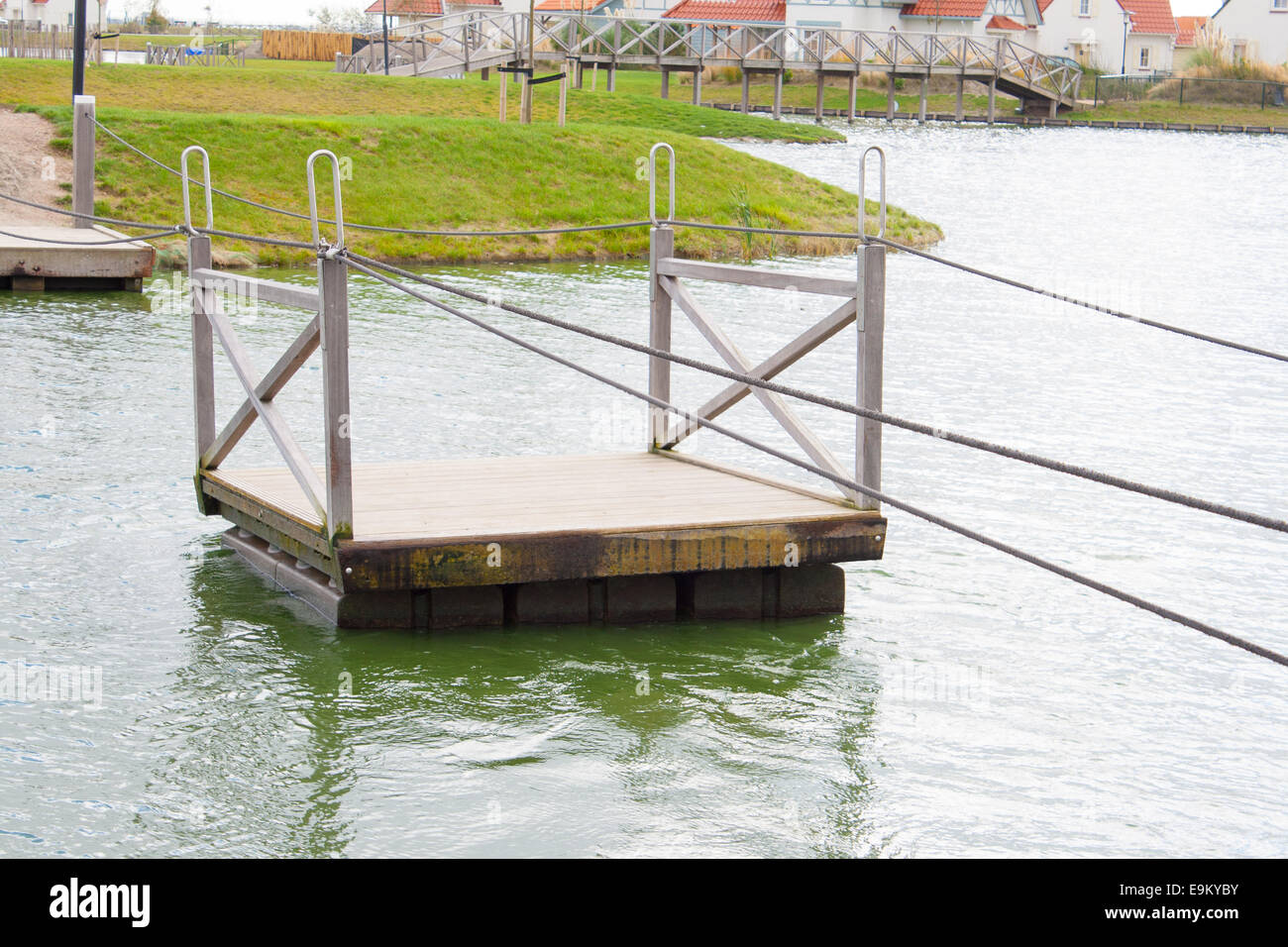 ferry raft floats on the water Stock Photo - Alamy