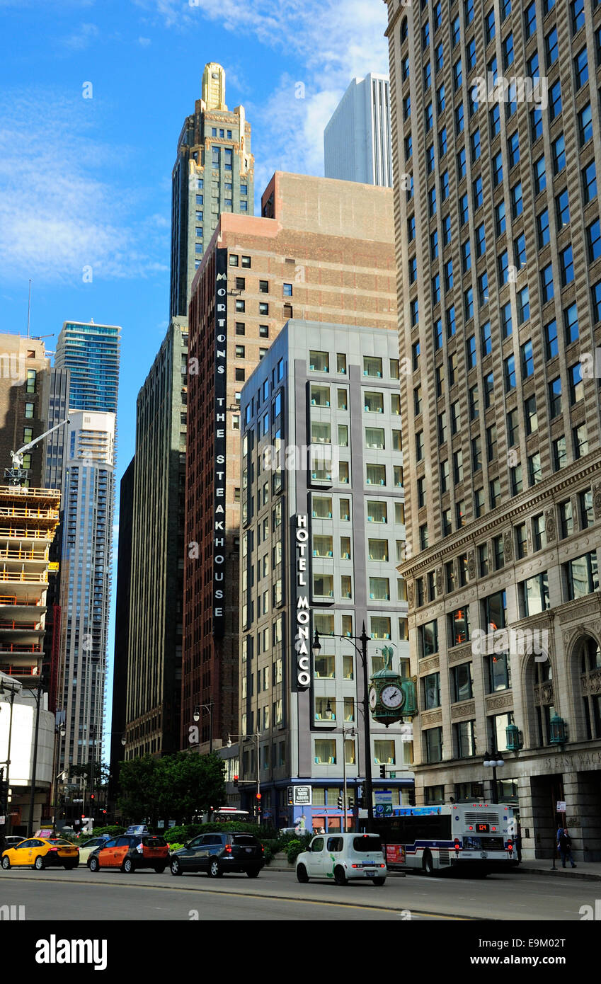 Chicago Architecture Wacker Dr. / Moretons Steak House / Hotel Monoco ...
