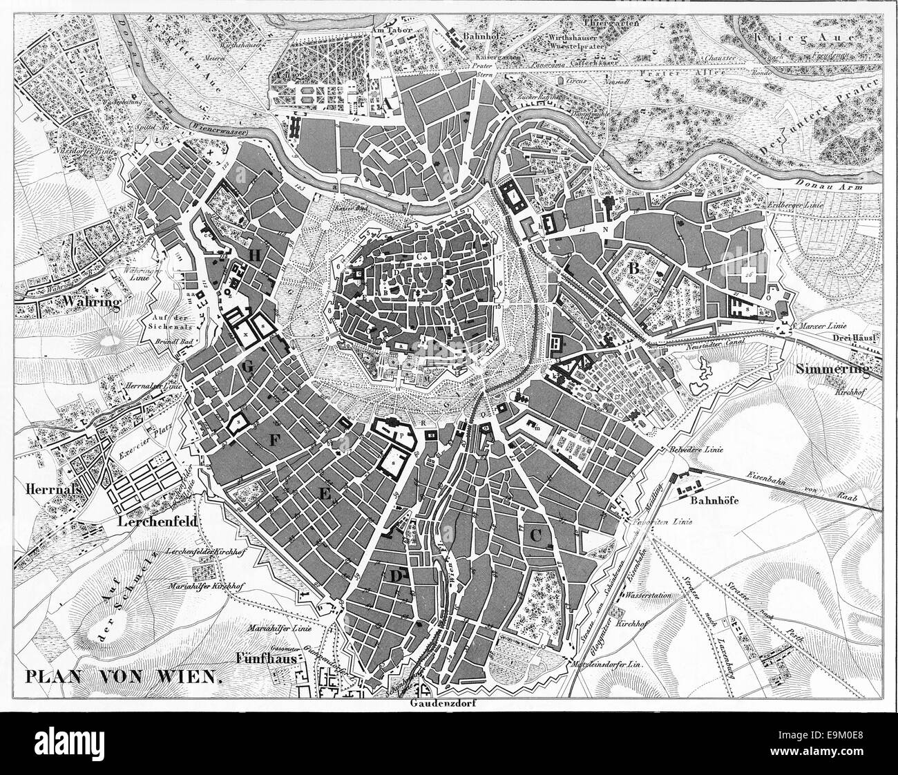 Map of vienna hi-res stock photography and images - Alamy