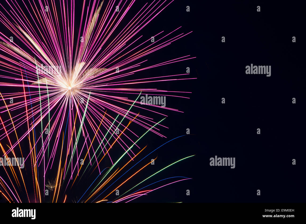 A festive Fireworks Display captured during an Independence Day ...