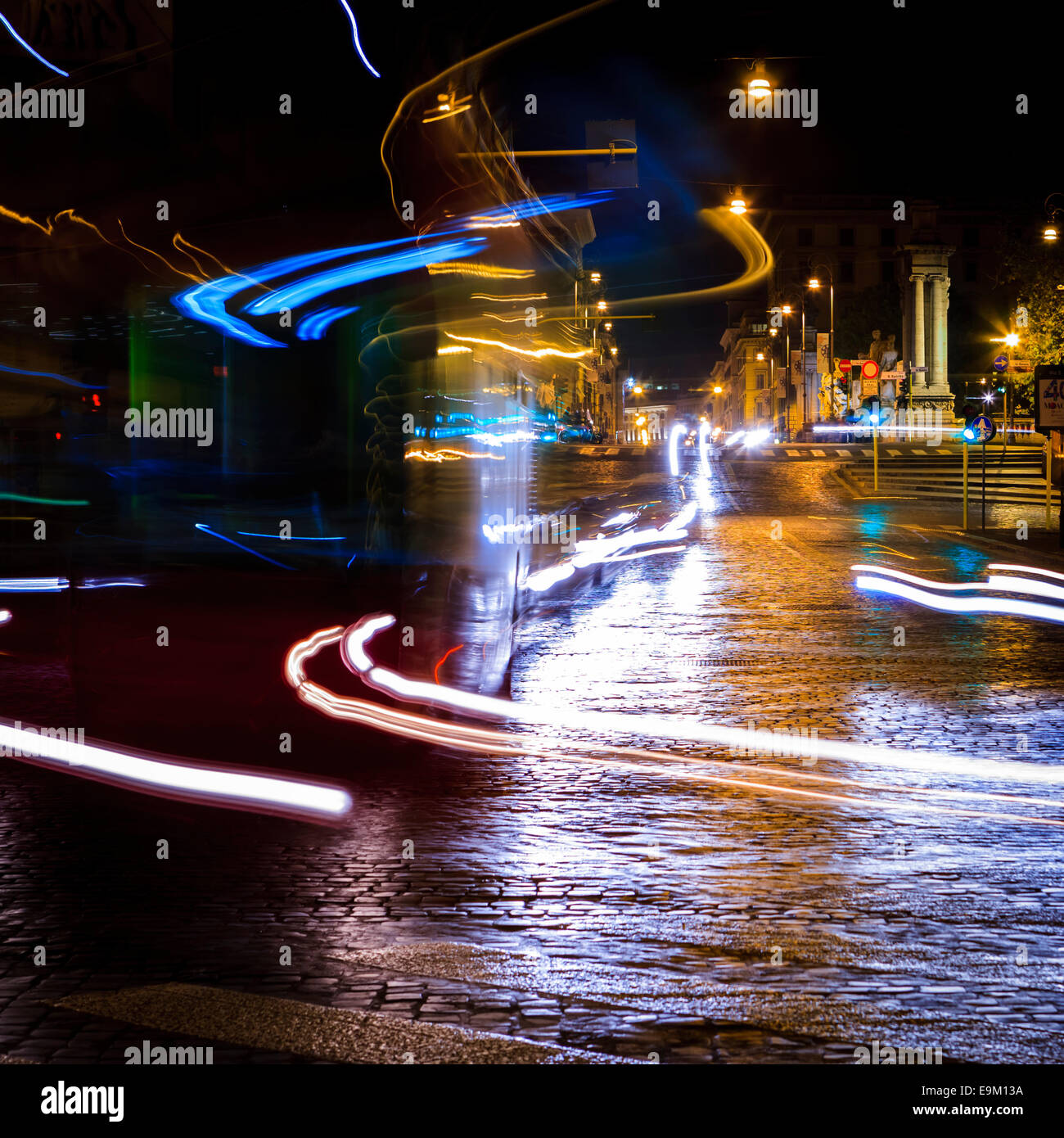 Lights of Roman Night Stock Photo - Alamy