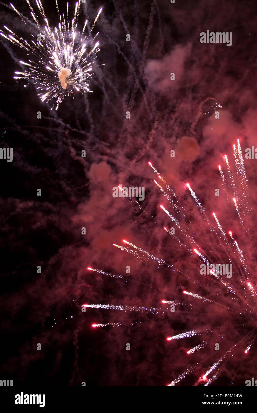 Colorful fireworks particles hi-res stock photography and images - Alamy