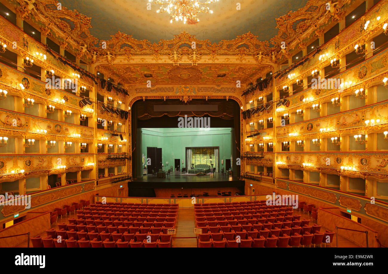 Interior of the La Fenice Theater, Venice, Italy Stock Photo - Alamy