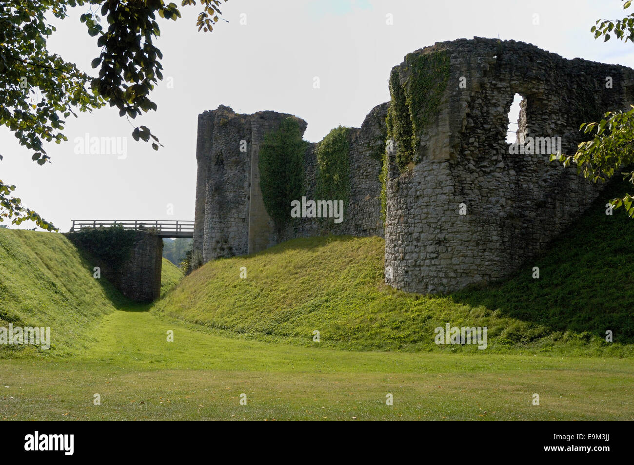 Helmsley Castle, outer ditch and entrance, North York Moors National ...