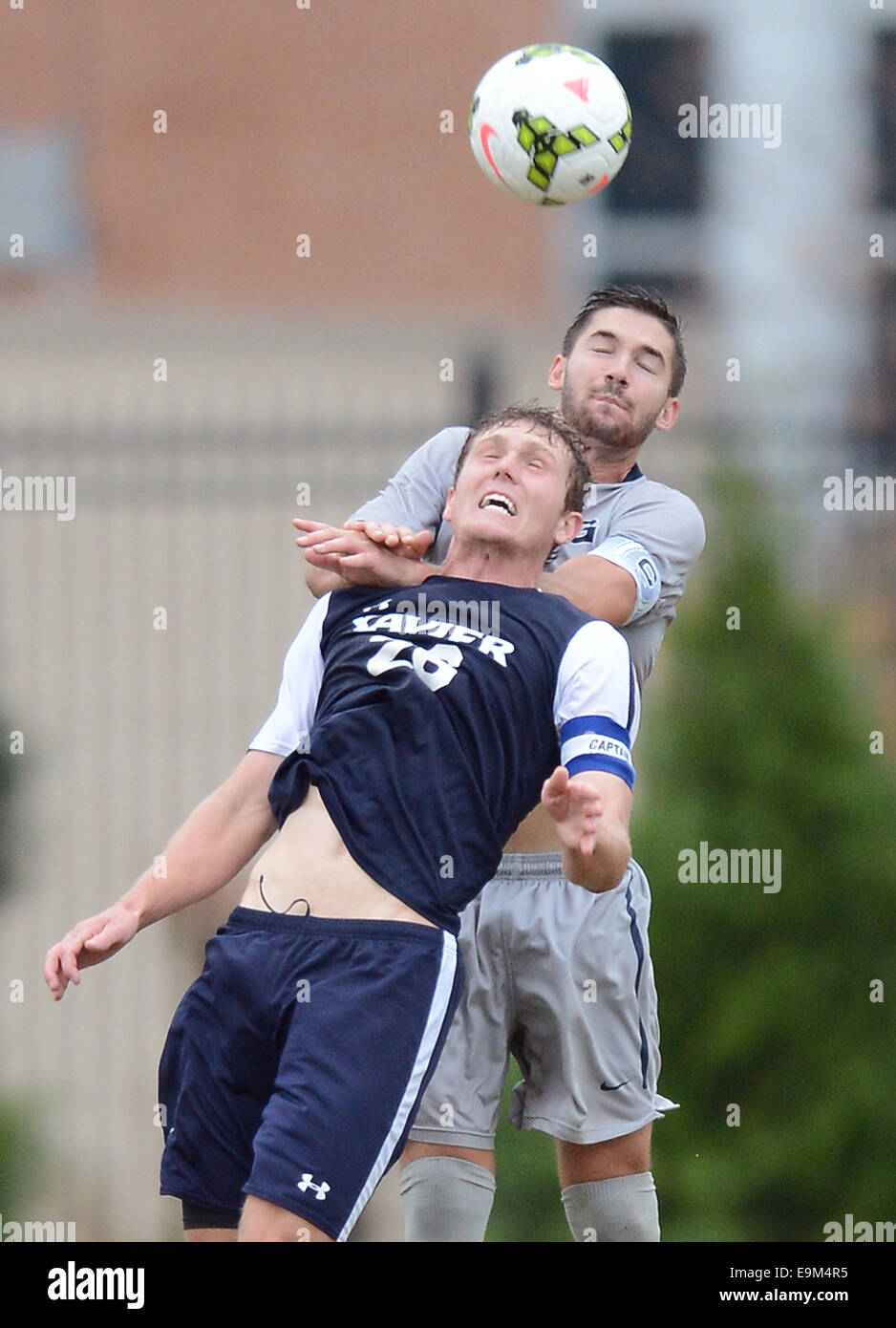 Washington, DC, USA. 29th Oct, 2014. Xavier defender Garrett Halfhill ...