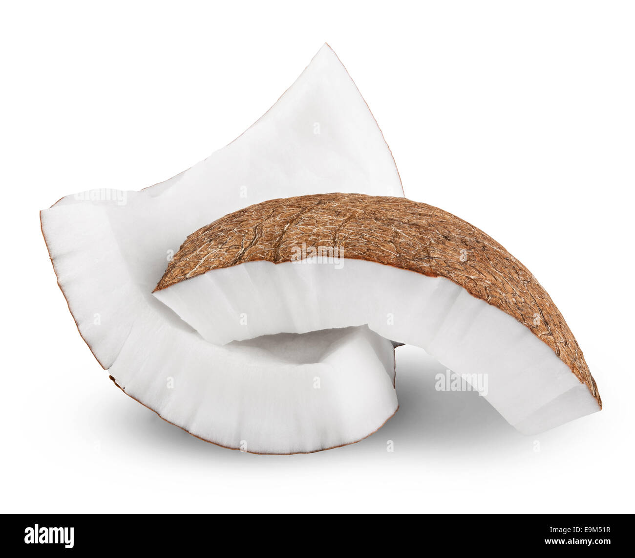 Coconut pieces hi-res stock photography and images - Alamy