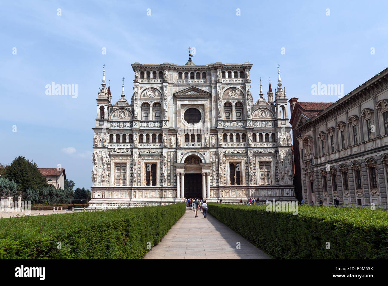 View of the façade of Certosa di Pavia monastery Stock Photo - Alamy