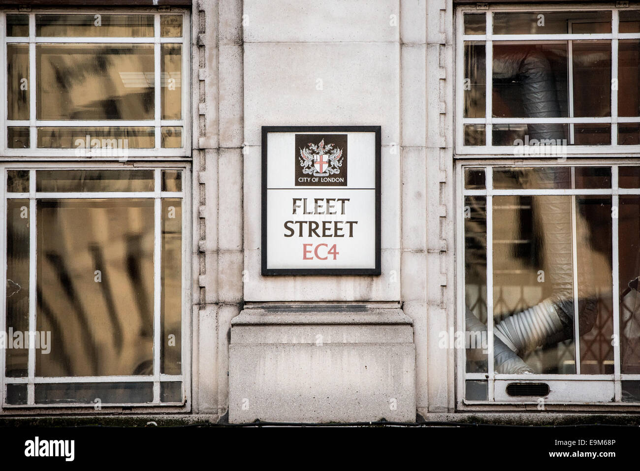 LONDON, UK - Signs marking Fleet Street in London, the traditional ...