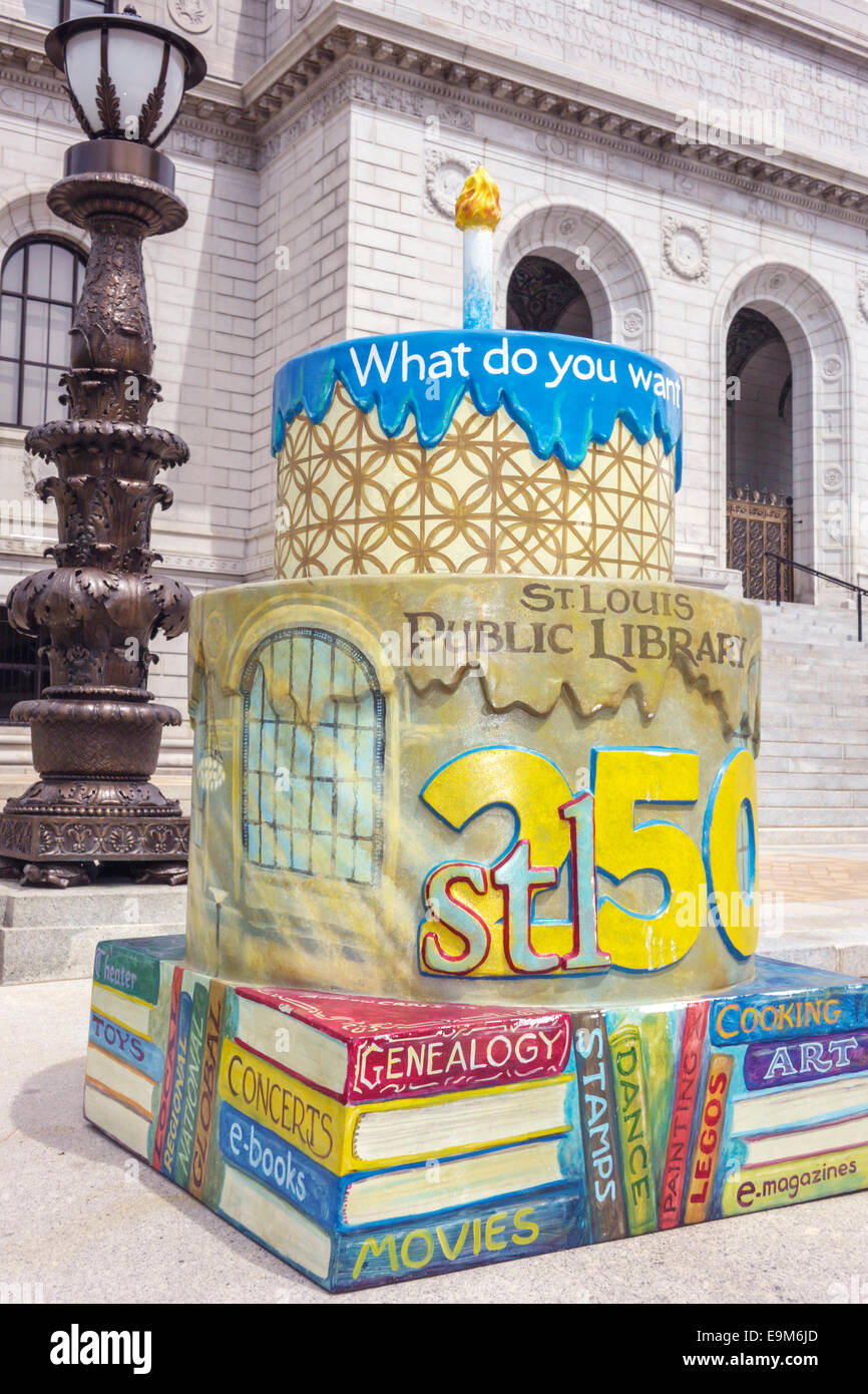 Saint St. Louis Missouri,Central Public Library,outside exterior ...