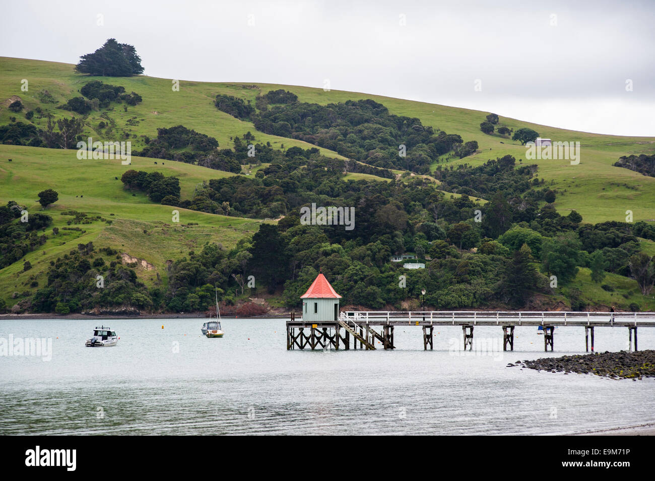 Akaroa harbour, New Zealand Stock Photo - Alamy