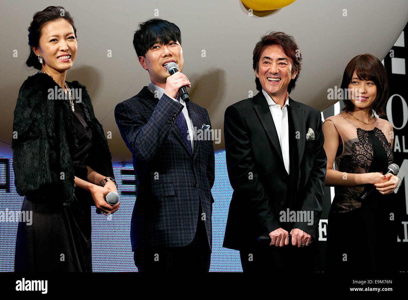 Kei Aran, Takashi Fujii, Masachika Ichimura, Kasumi Arimura, Oct 29, 2014 : Tokyo, Japan : (L to ...