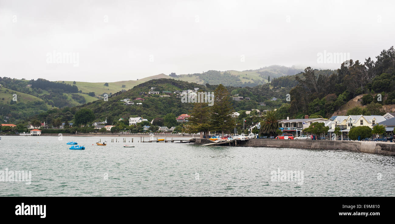 Akaroa harbour, New Zealand Stock Photo - Alamy