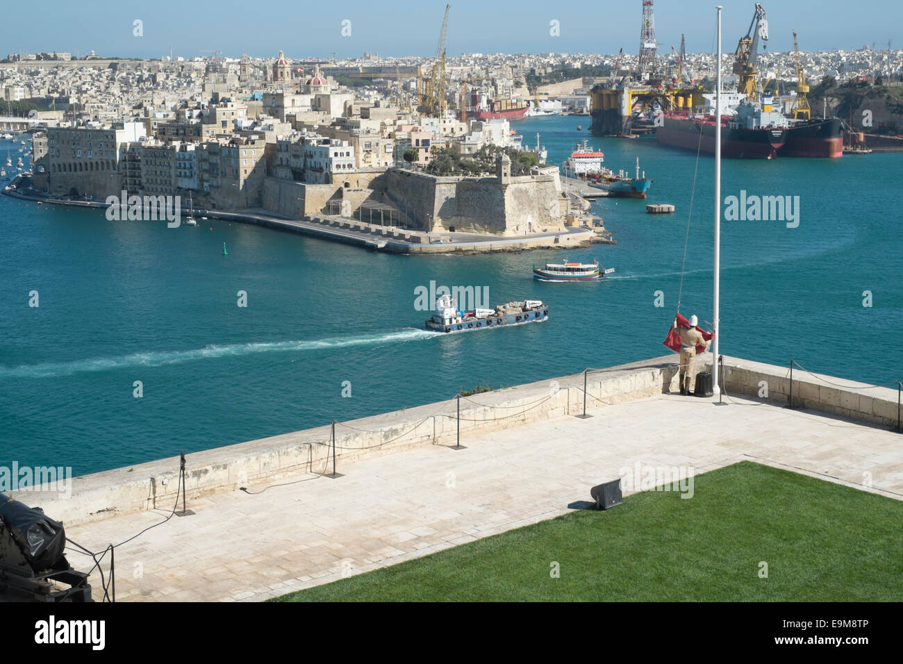 Overlooking grand harbour fort hi-res stock photography and images - Alamy