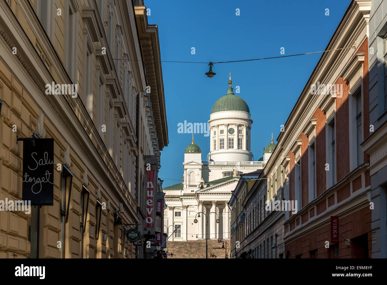 Street view of Helsinki Cathedral, Kruununhaka, Helsinki, Finland Stock ...