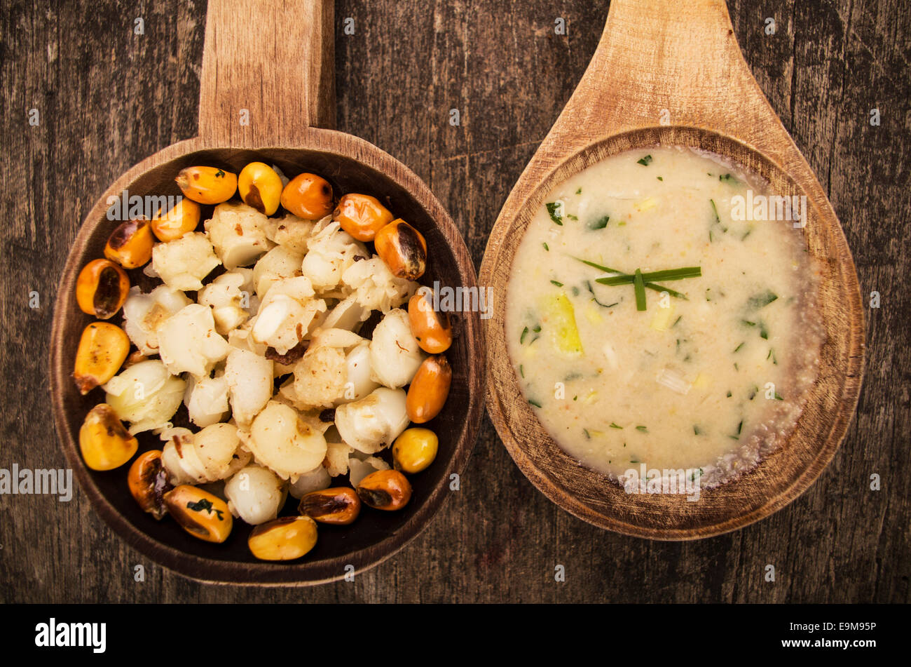 hominy and toasted corn nuts mote with tostado ecuadorian traditional ...
