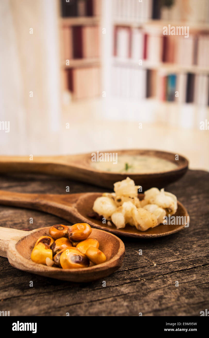 hominy and toasted corn nuts mote with tostado ecuadorian traditional ...