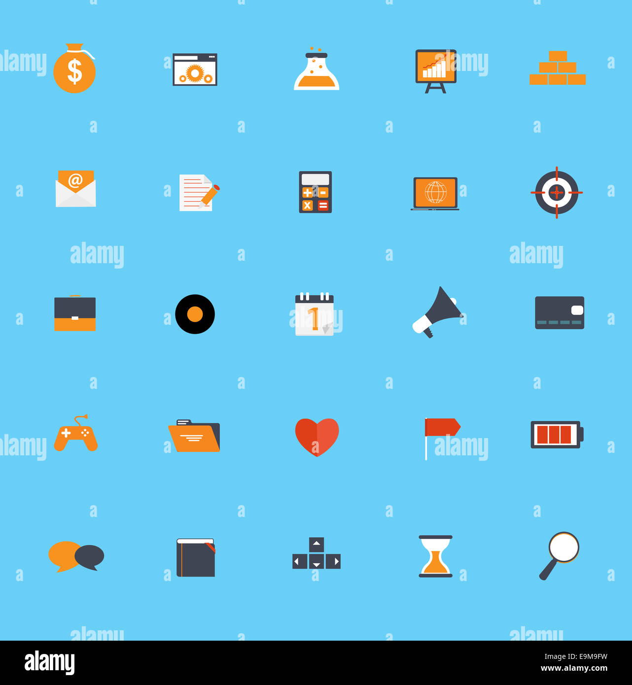 Set of Flat Icons Vector Illustration. EPS10 Stock Photo - Alamy