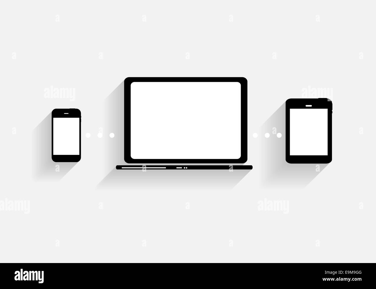 Electronic devices illustration Black and White Stock Photos & Images ...
