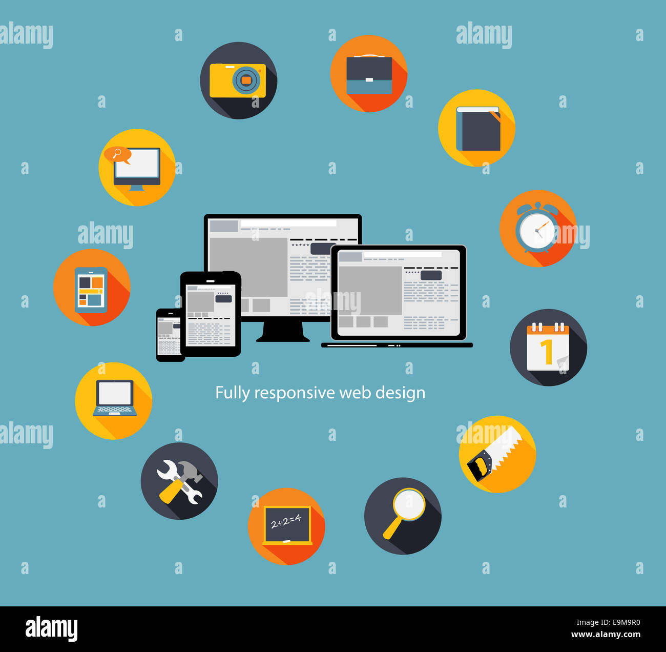 Responsive web design icon. Vector Illustration. EPS10 Stock Photo - Alamy