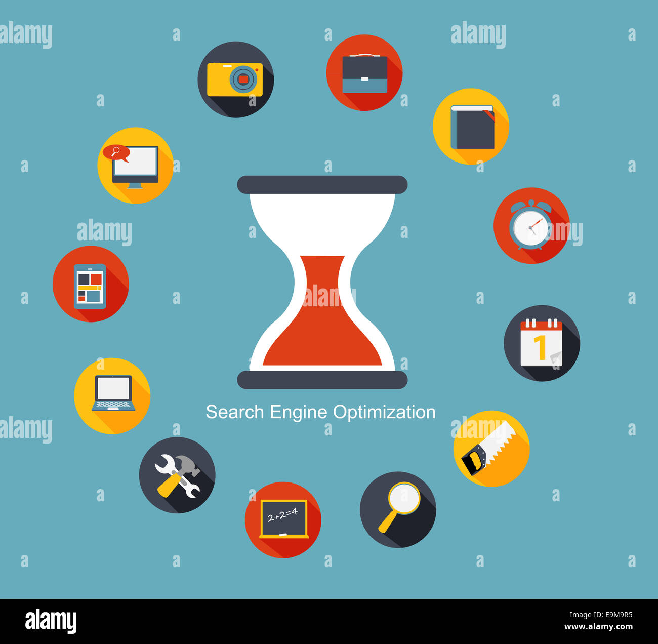 SEO - Search Engine Optimization Flat Icon Vector Illustration. EPS10 ...