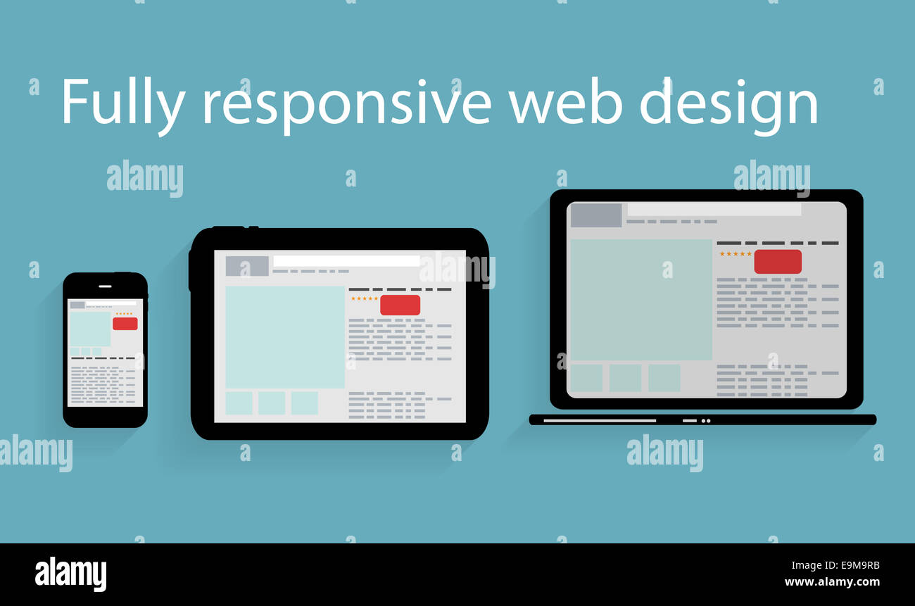 Responsive web design icon. Vector Illustration. EPS10 Stock Photo - Alamy