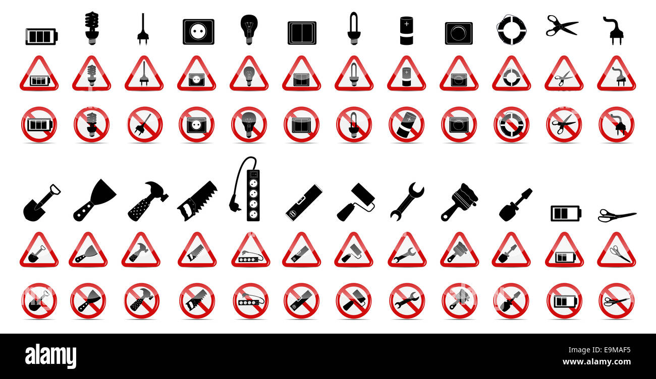 Fire safety signs vector hi-res stock photography and images - Alamy