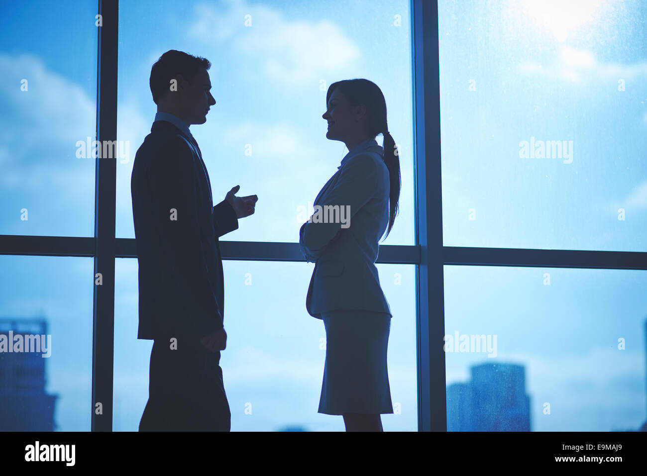 Portrait business partners talking hi-res stock photography and images ...