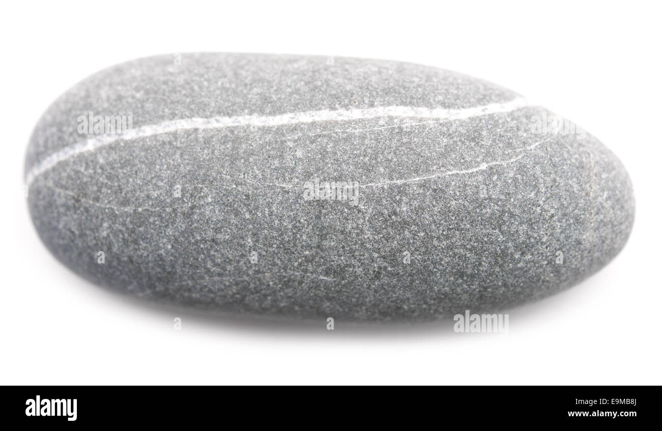one stone isolated on white background Stock Photo - Alamy