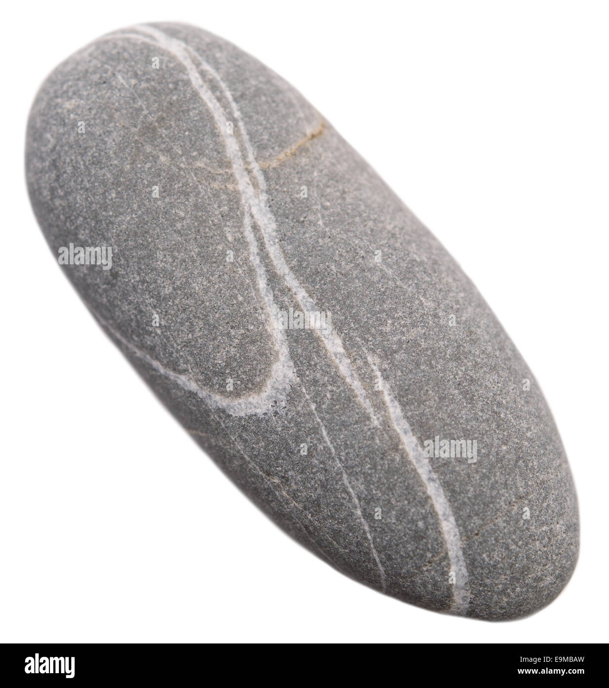one stone isolated on white background Stock Photo - Alamy