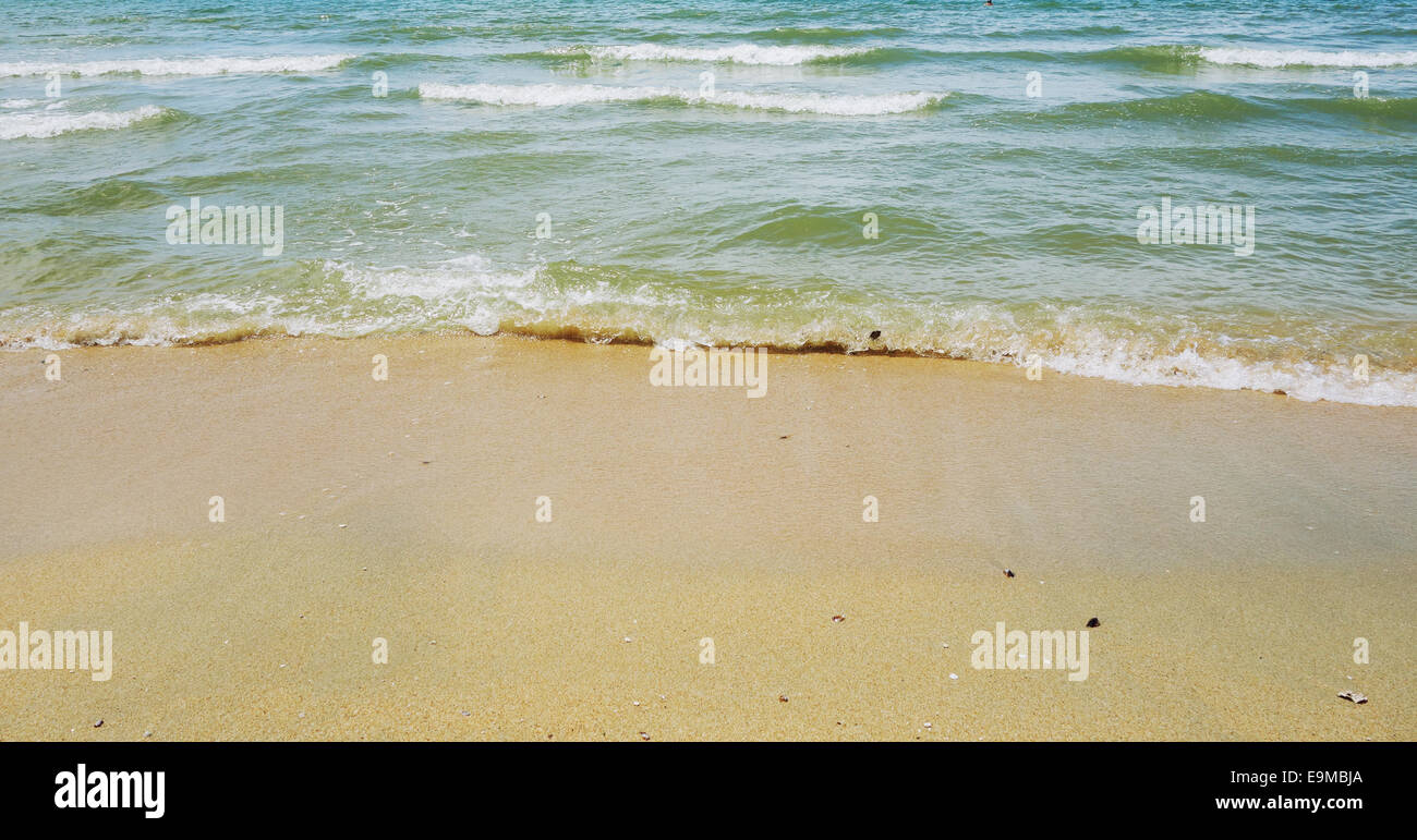 sea water and sand beach Stock Photo - Alamy