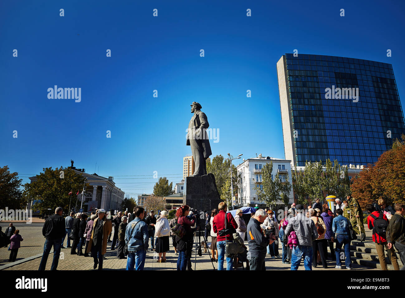 Center of Donetsk. Lenin square. (CTK Photo/Tomas Senkar Stock Photo ...