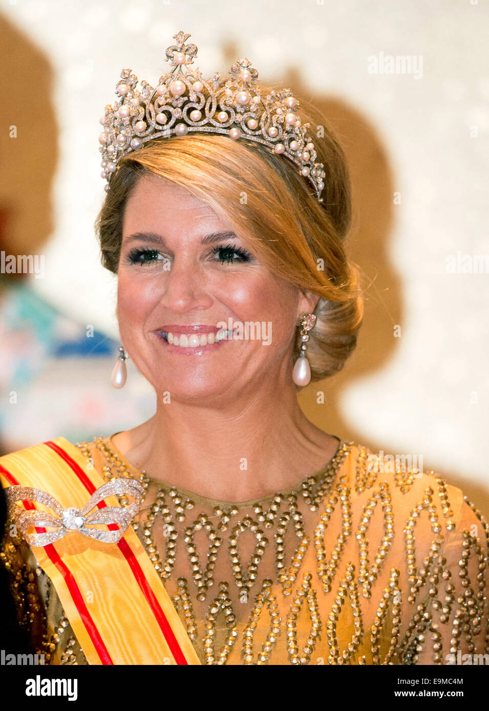 Tokyo, Japan. 29th Oct, 2014. Dutch Queen Maxima attends a State Dinner ...