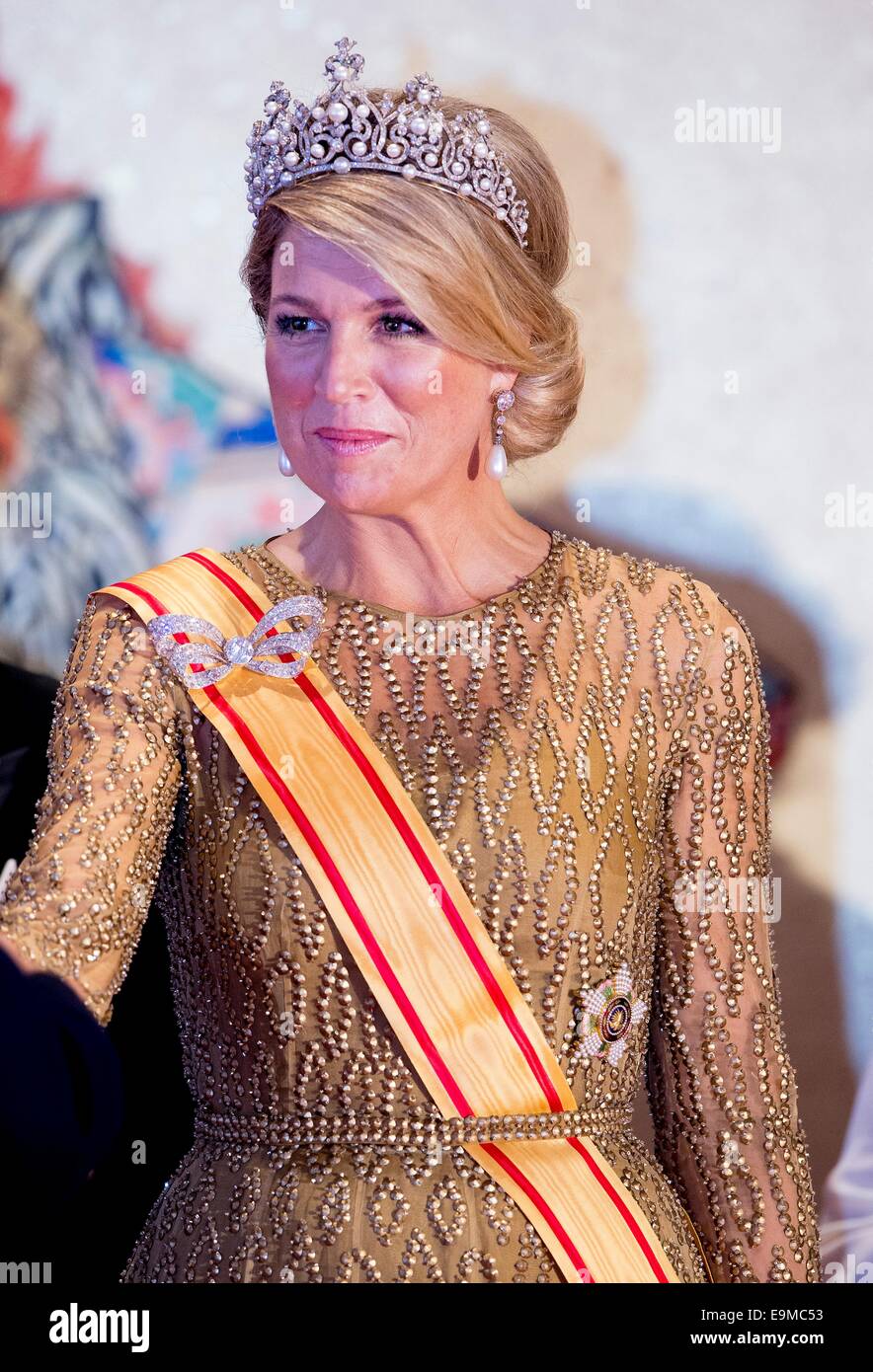 Tokyo, Japan. 29th Oct, 2014. Dutch Queen Maxima attends a State Dinner ...