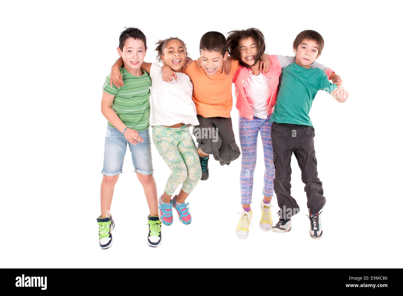 Children jump isolated hi-res stock photography and images - Alamy