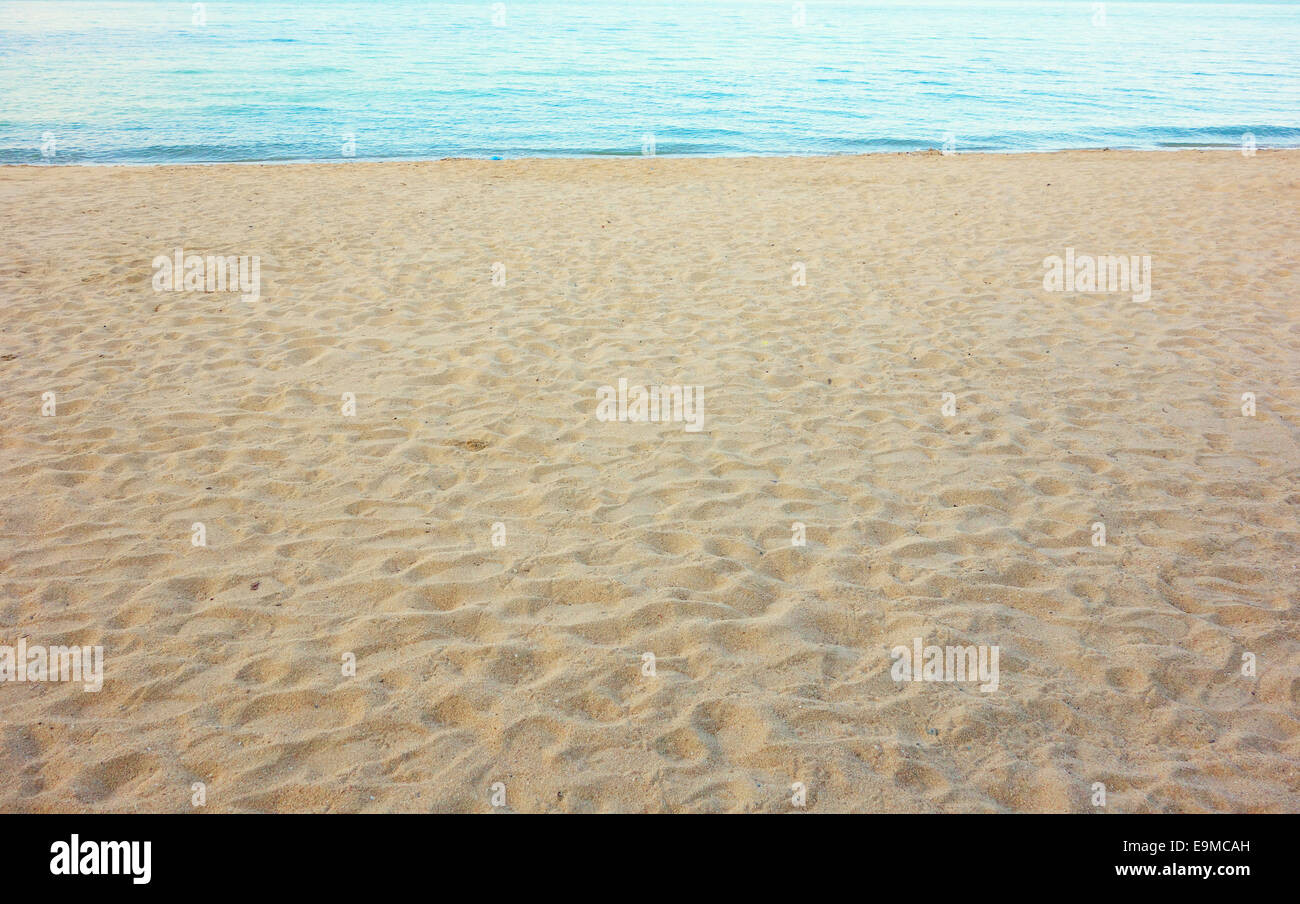 sand beach and beautiful sea Stock Photo - Alamy