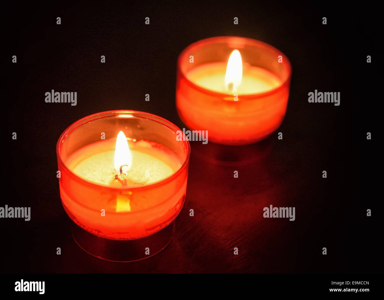Burning candles on old church hi-res stock photography and images - Alamy