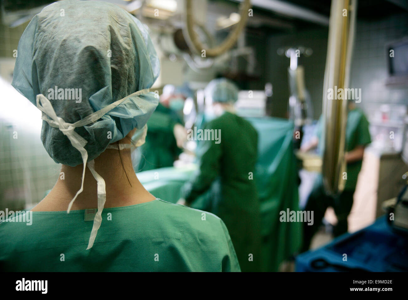 Rear view standing nurse hi-res stock photography and images - Alamy