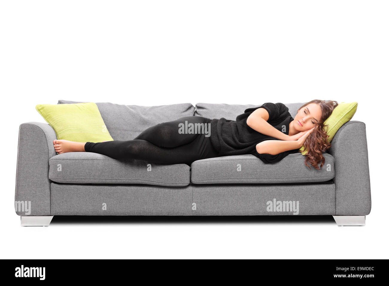 Beautiful Woman Sleeping On Couch Cut Out Stock Images And Pictures Alamy