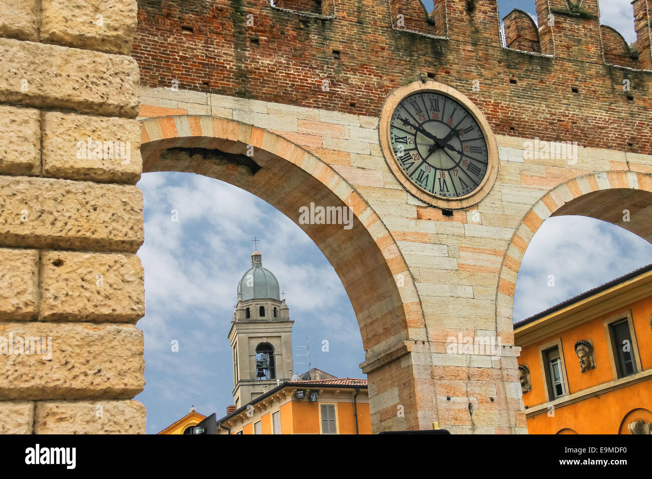 Medieval city gate. Verona, Italy Stock Photo - Alamy