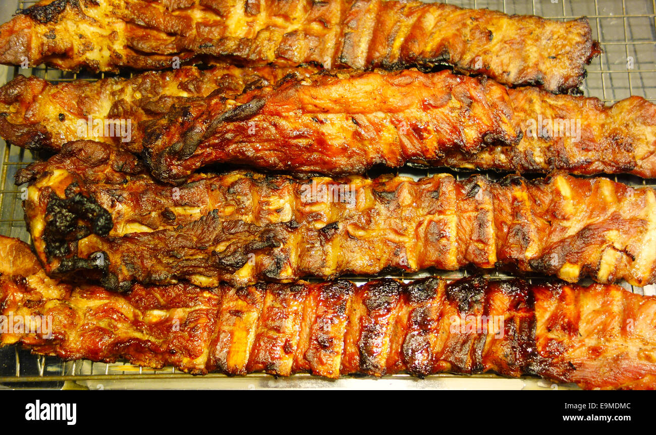 grilled pork ribs Stock Photo - Alamy