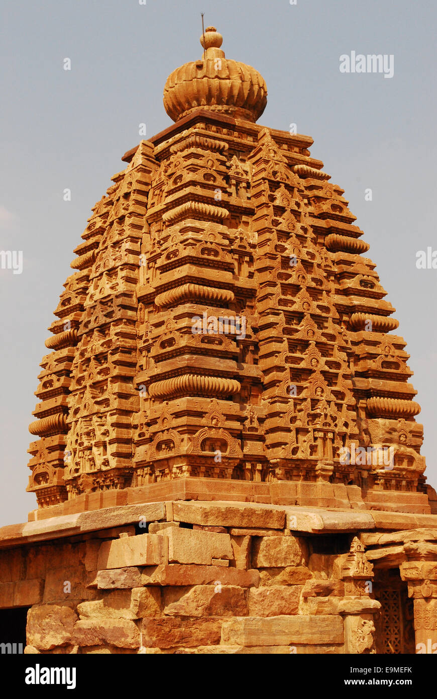 An ancient Shikara mandir (temple), Pattadakal, south India Stock Photo ...