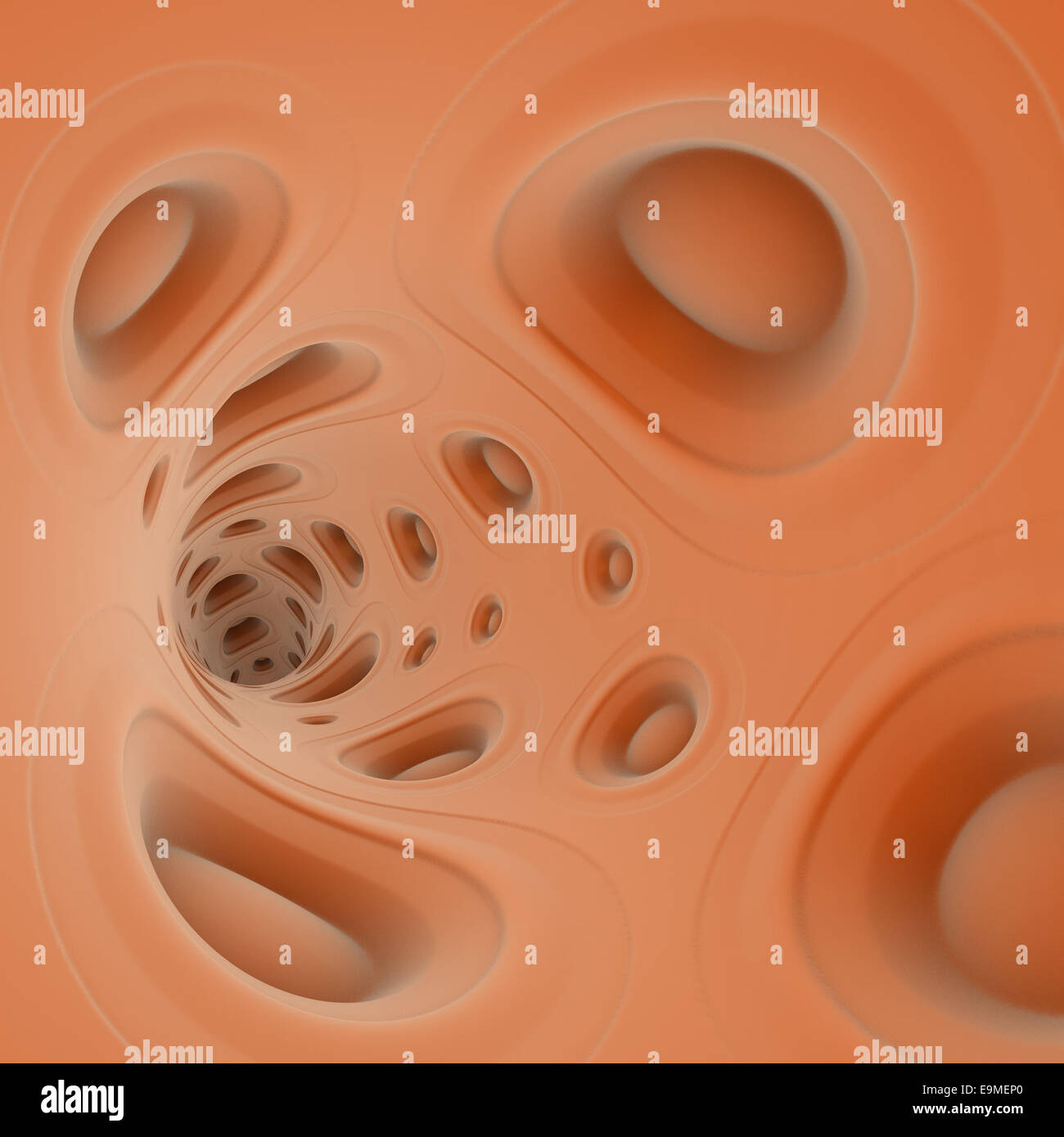 3d orange speaker sound system tunnel Stock Photo - Alamy